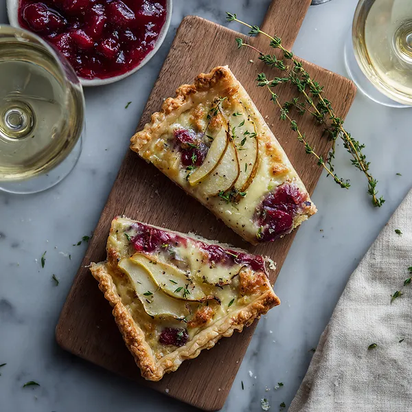Cranberry Brie Pear Tart