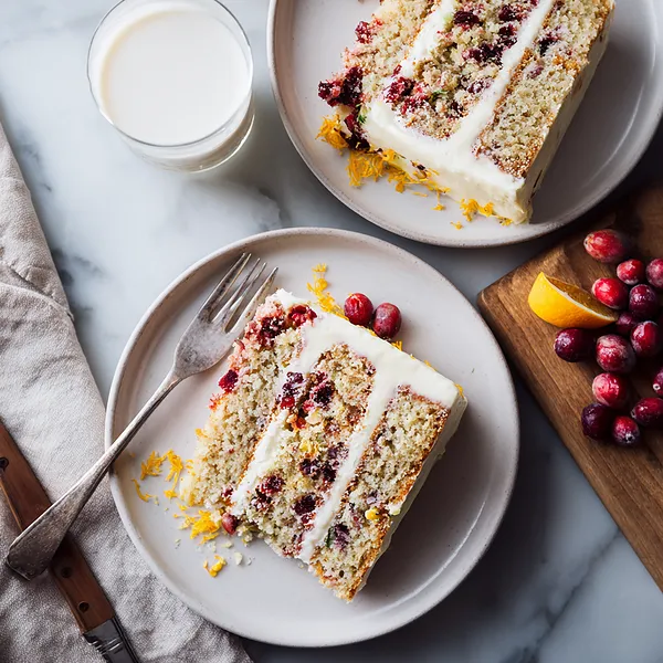 Cranberry Orange Christmas Cake