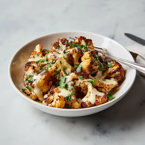 Moroccan Tahini Cauliflower